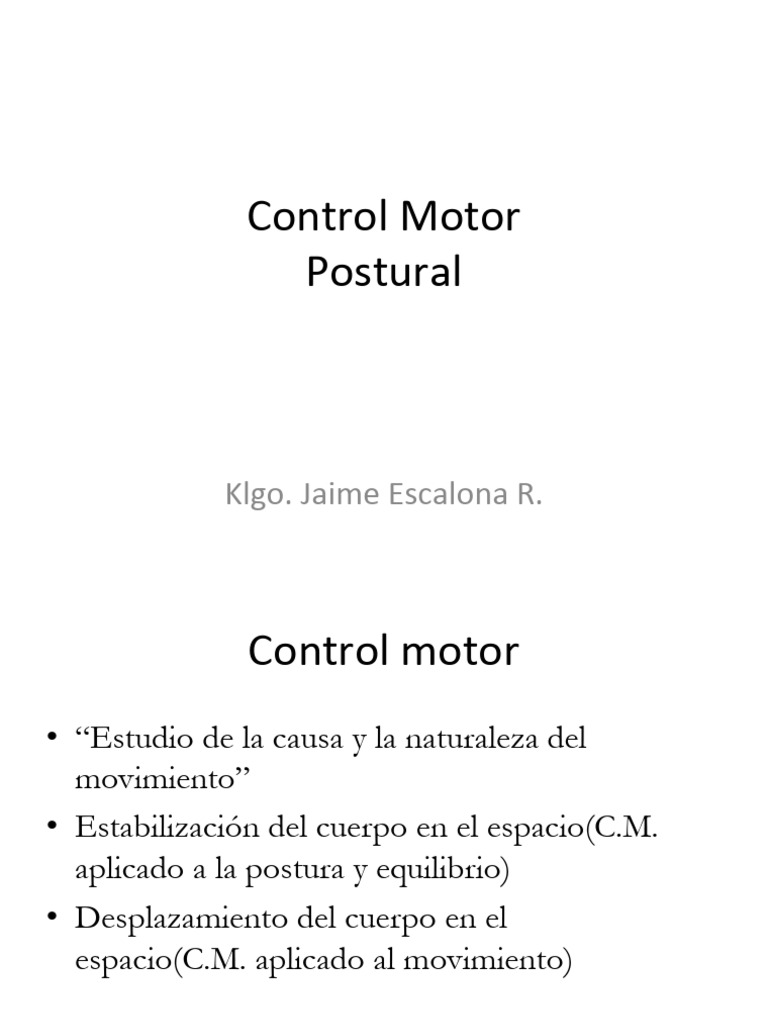 1 Control Postural 2 | PDF | Mecánica