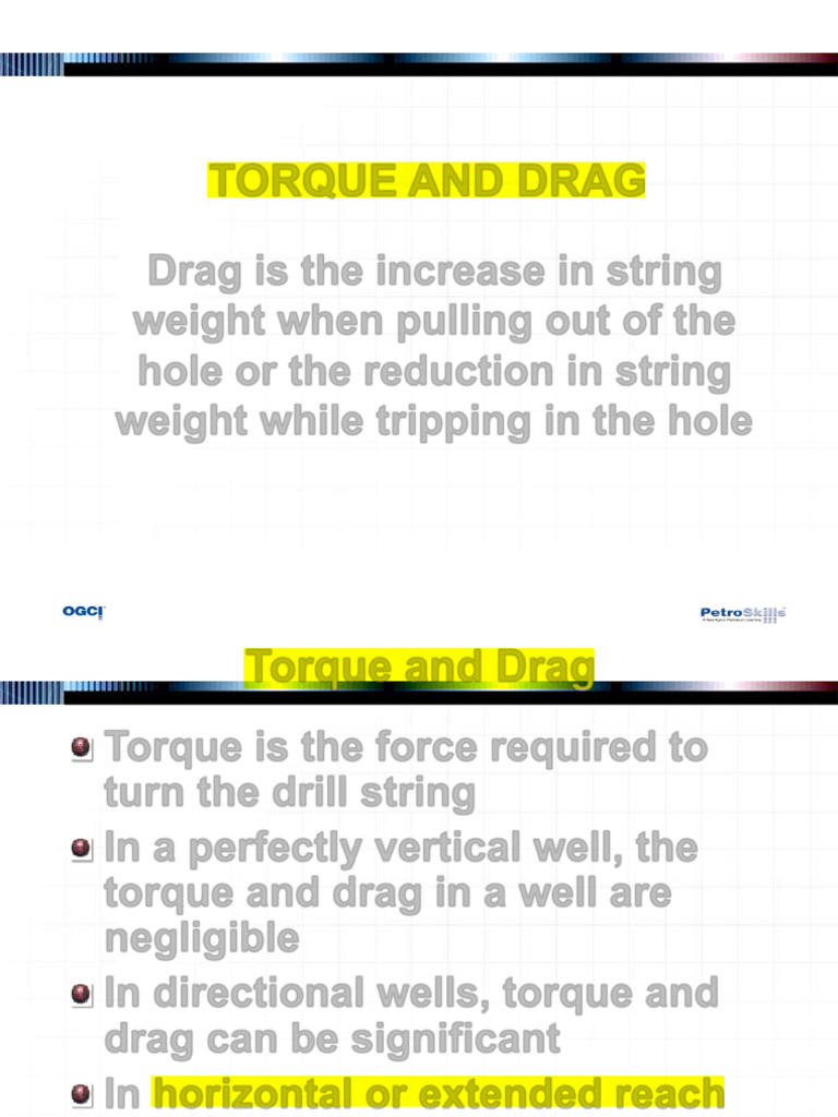 13L3. OGCI Torque and Drag | PDF | Force | Friction