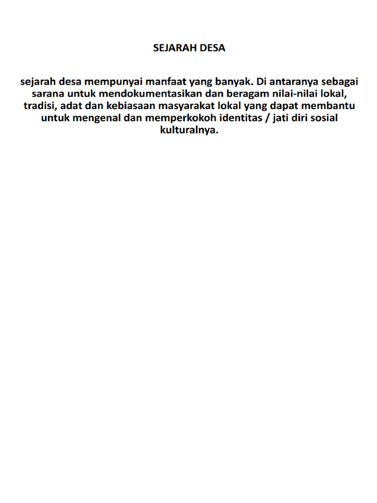 SEJARAH DESA, KALENDER MUSIM, SKETSA, DIAGRAM VENN DESA(1) (3) | PDF