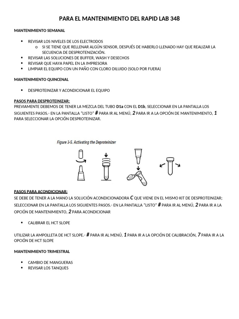 Mantenimiento del Rapid Lab 348: Guía Completa | PDF