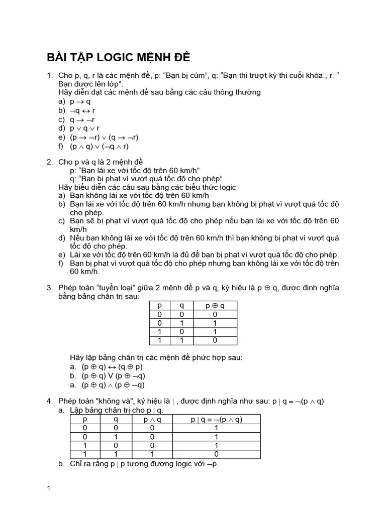 5.4bai Tap Logic Menh de | PDF