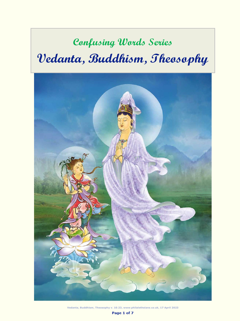Vedanta, Buddhism, Theosophy | PDF | Vedanta | Theosophy