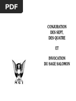 Invocation Cabalistique de Salomon | PDF