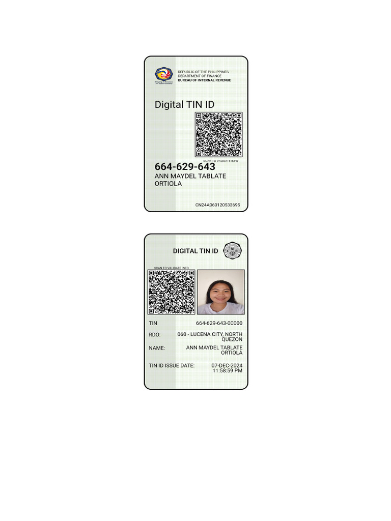 DigitalTinId-ANN MAYDEL TABLATE ORTIOLA - 1733618017 | PDF
