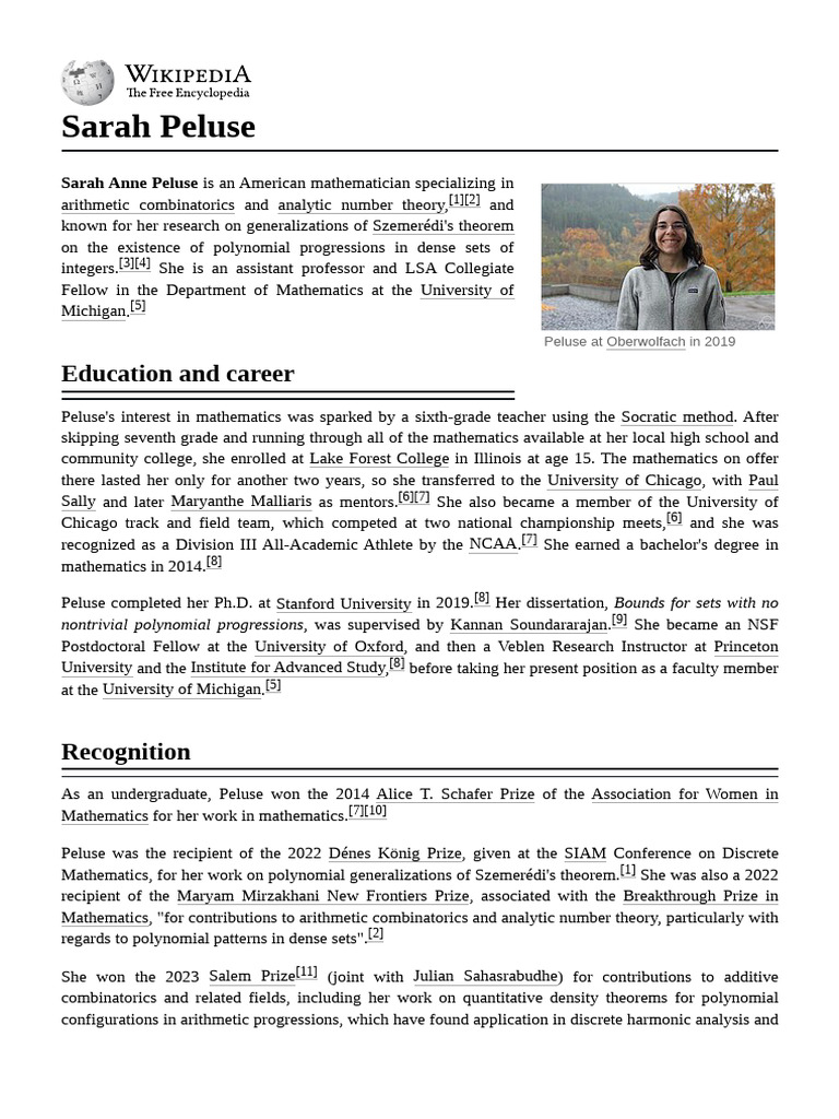 Sarah_Peluse | PDF | Discrete Mathematics | Mathematics