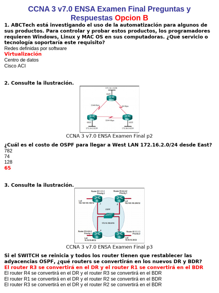 Examen Final | PDF | Enrutador (Computación) | Red privada virtual