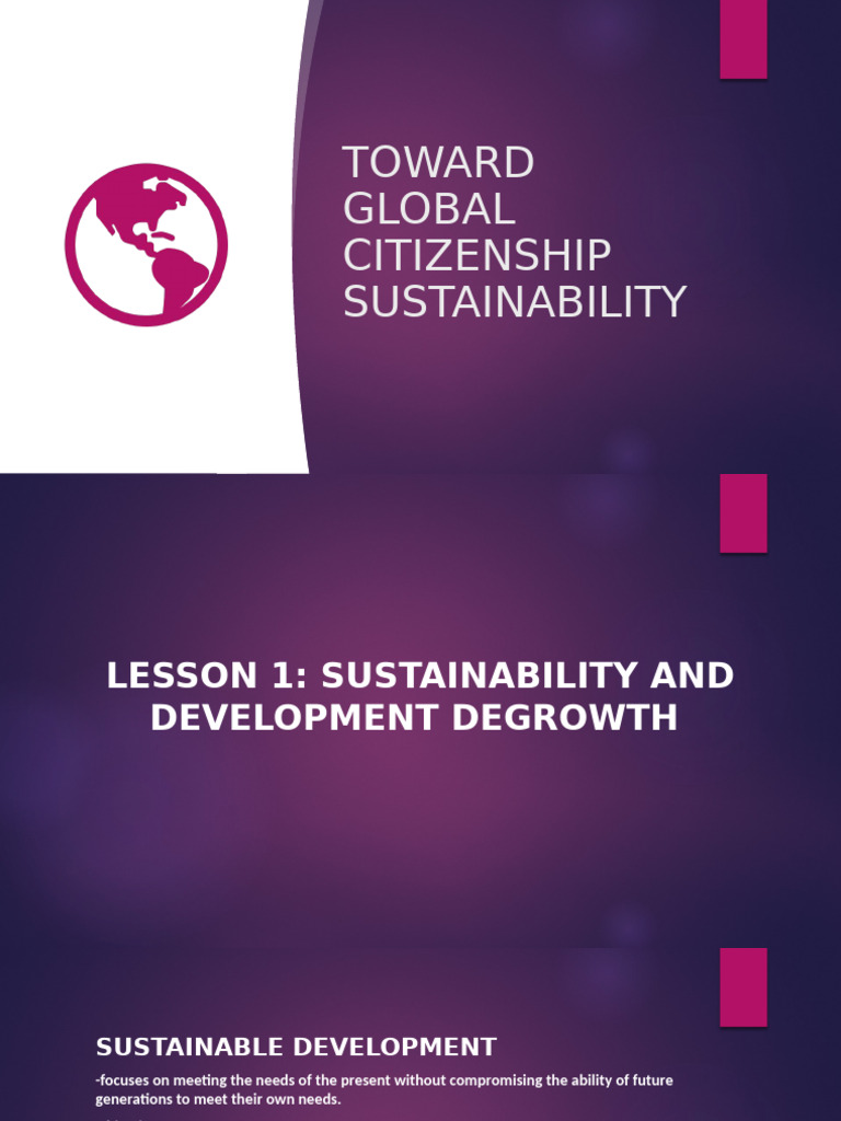 Towards Global Citizenship Sustainability | PDF | Sustainability ...