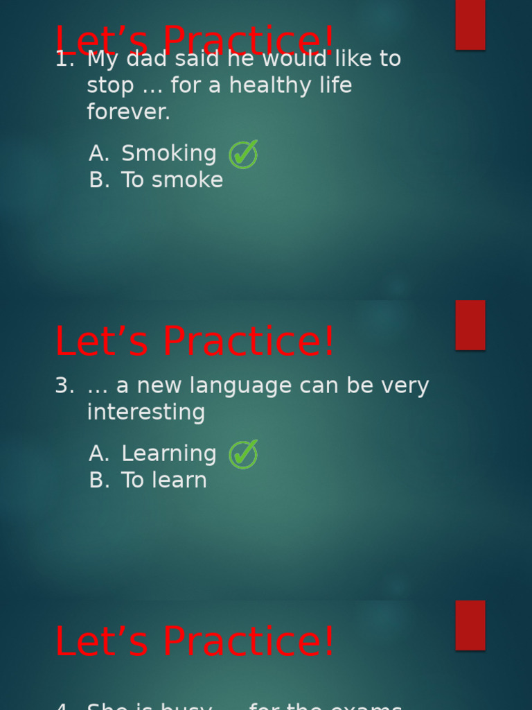 Let’s Practice! | PDF