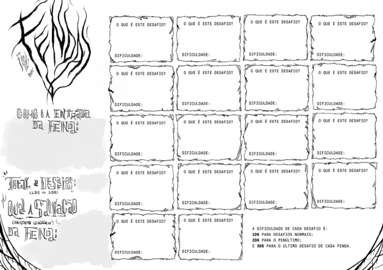 Ficha de Fendas - Infærnum | PDF