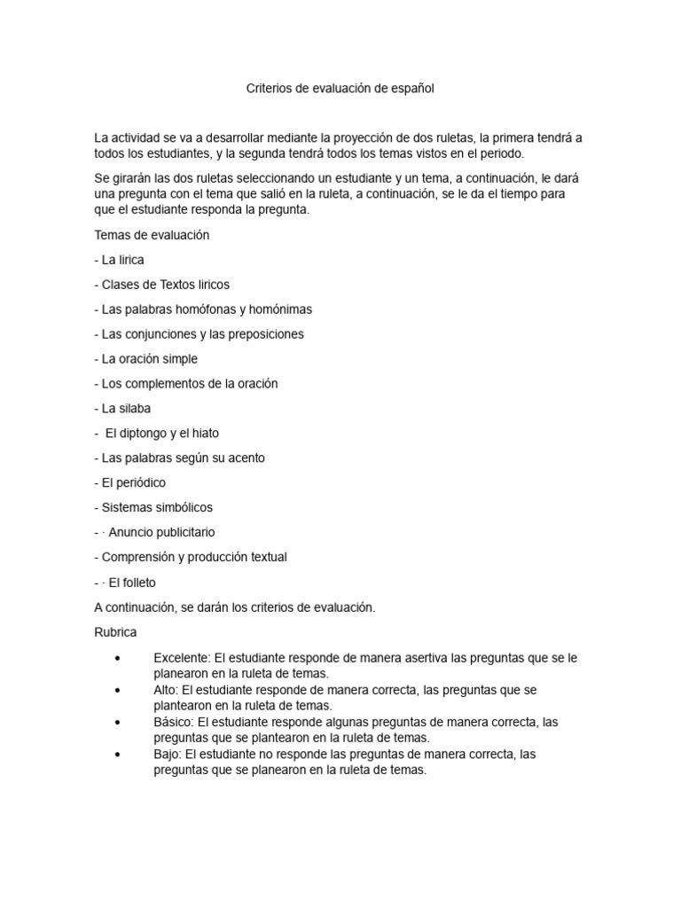 Criterios_de_evaluaci_n_de_espa_ol | PDF