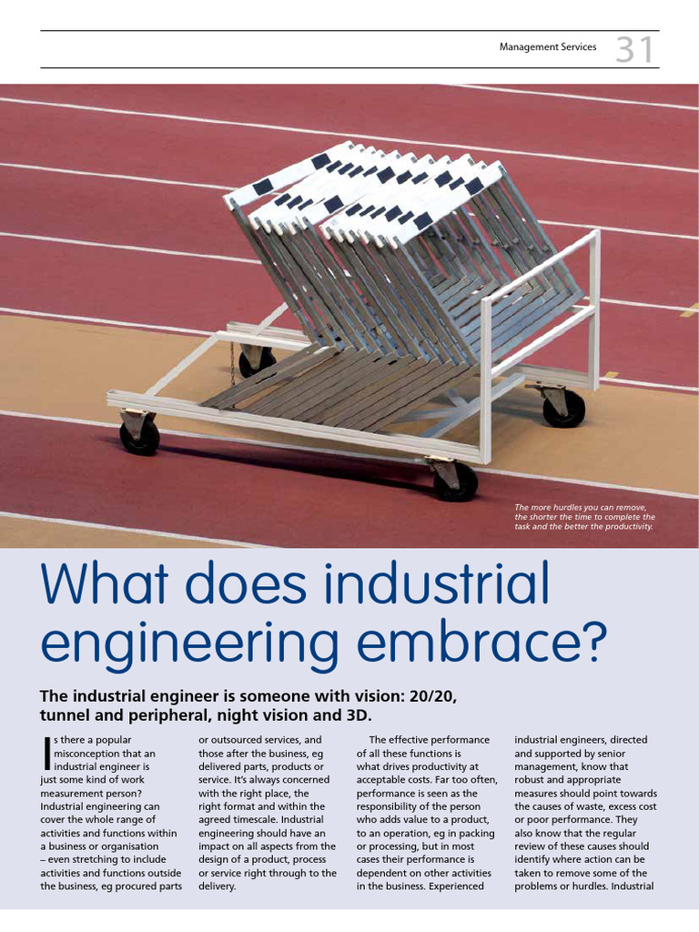 What Does Industrial Engineering Embrace | PDF | Industrial Engineering | Engineering
