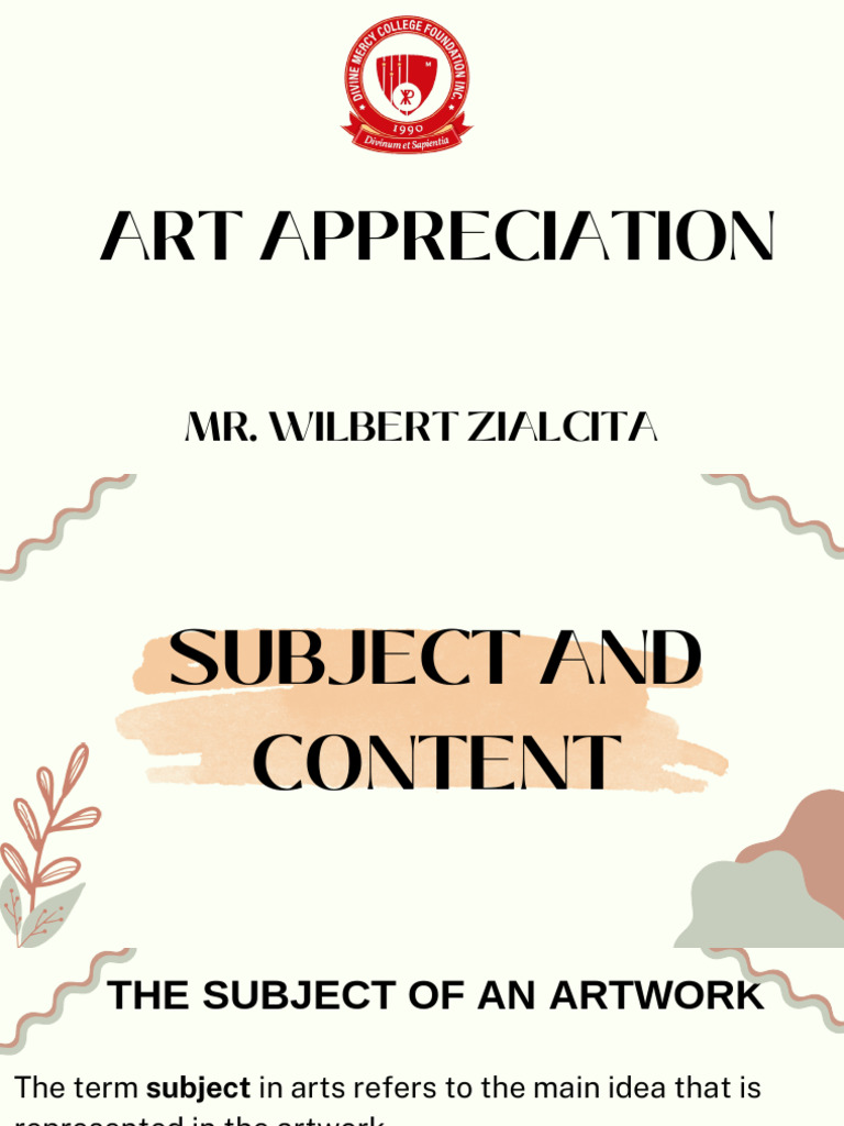 Subject and Content (1) | PDF | Representation (Arts) | Abstract Art