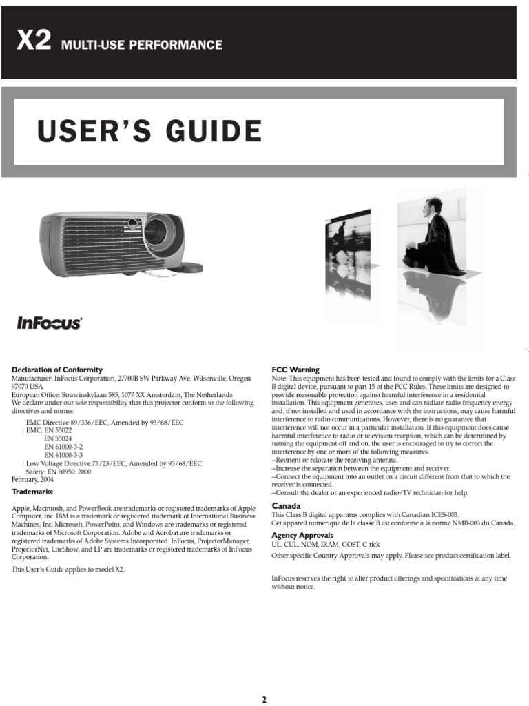 Infocus X2 | PDF | Video | Usb