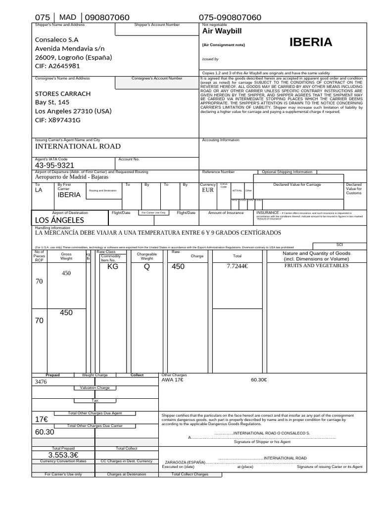SUPUESTO 6 AWB | PDF