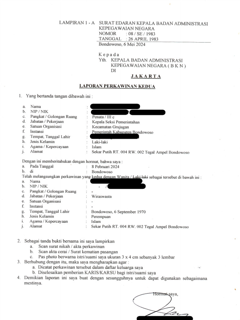 Laporan Pernikahan Ke-2 | PDF