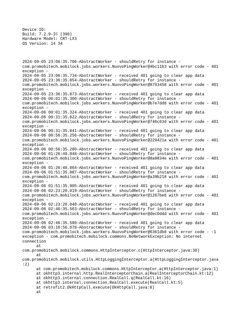 401 Errors and No Network Issues | PDF | Java (Programming Language) | Computer Programming