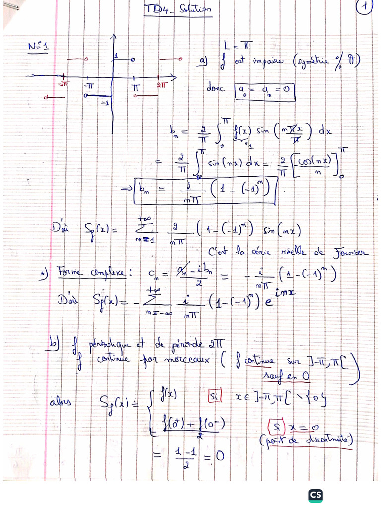SOLUTION-TD4-SERIES-DE-FOURIER | PDF