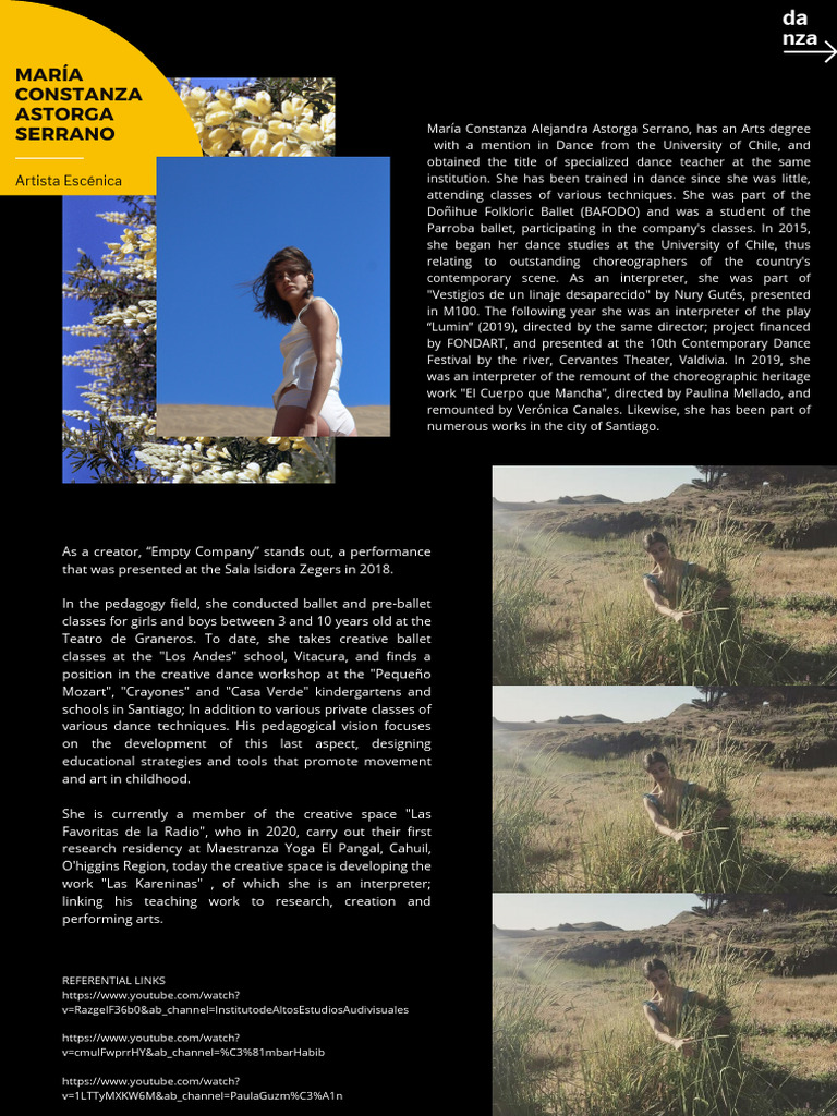 Artista Escénica | PDF | Performing Arts | Dances