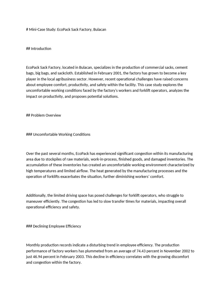 Mini Case Study WPS Office | PDF | Warehouse | Occupational Safety And ...