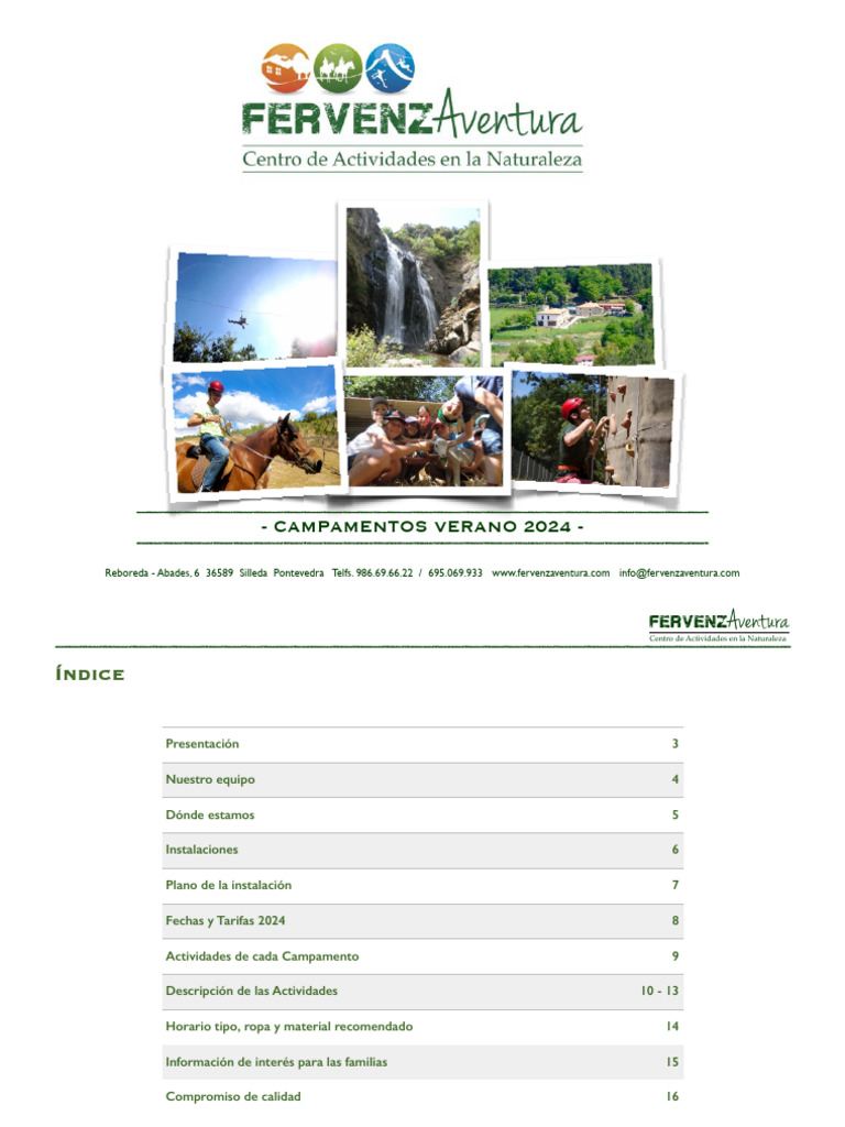 Dossier-Campamentos-verano-2024 | PDF | Turismo