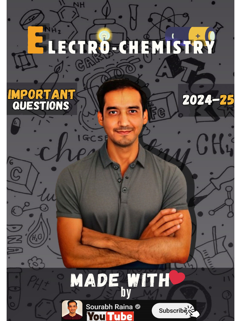 Electrochemistry Important Questions | PDF