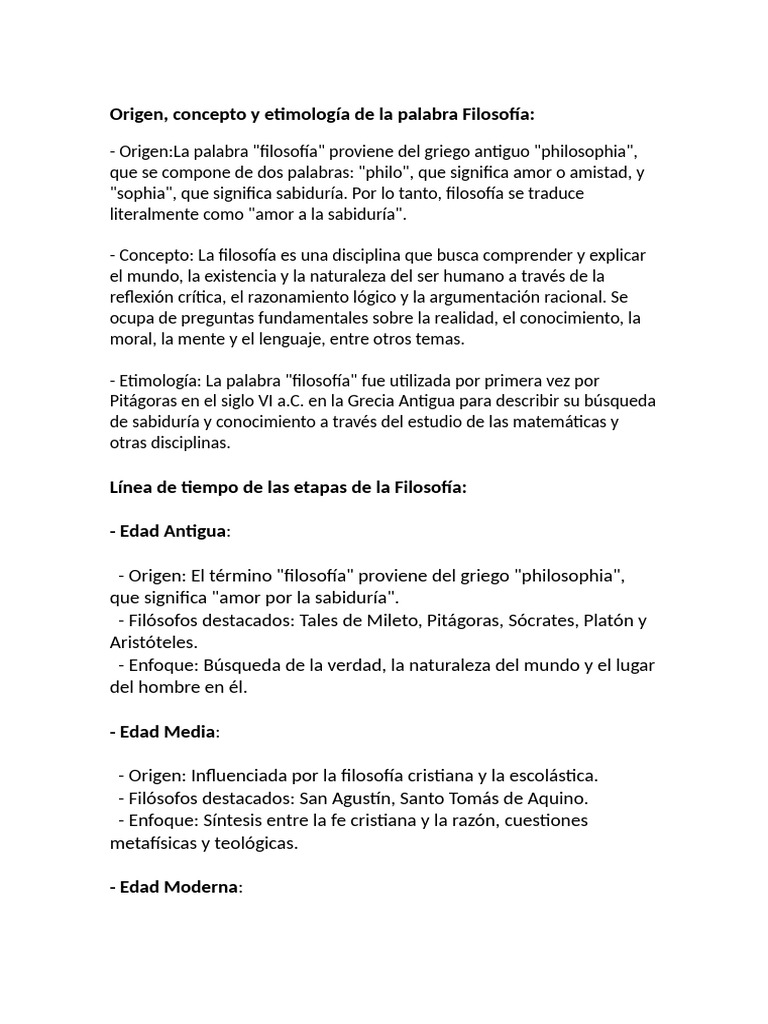 Filosofía: Origen y Relevancia en TI | PDF | Razón | Ciencias de la ...