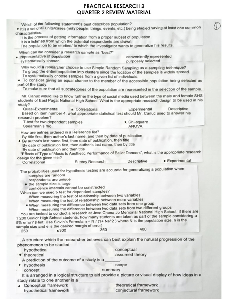 PR 2 2ND Quarter Review Material | PDF