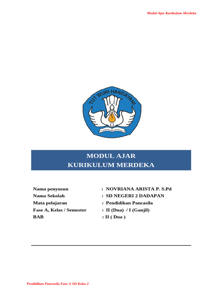 Modul Ajar PPKN Kelas 2 - BAB 2 | PDF