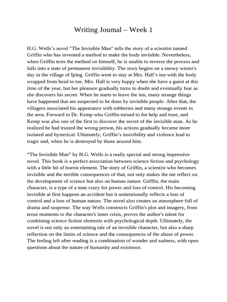 Writing Joumal - Week1 | PDF