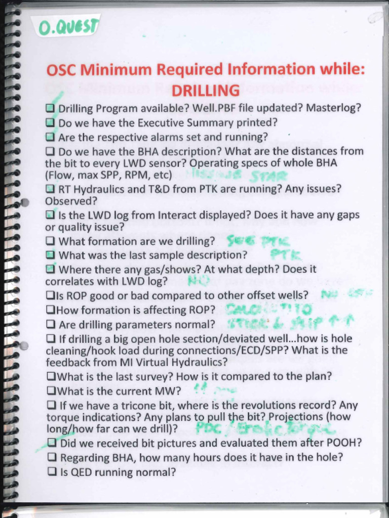 15H. OSC Checklist | PDF