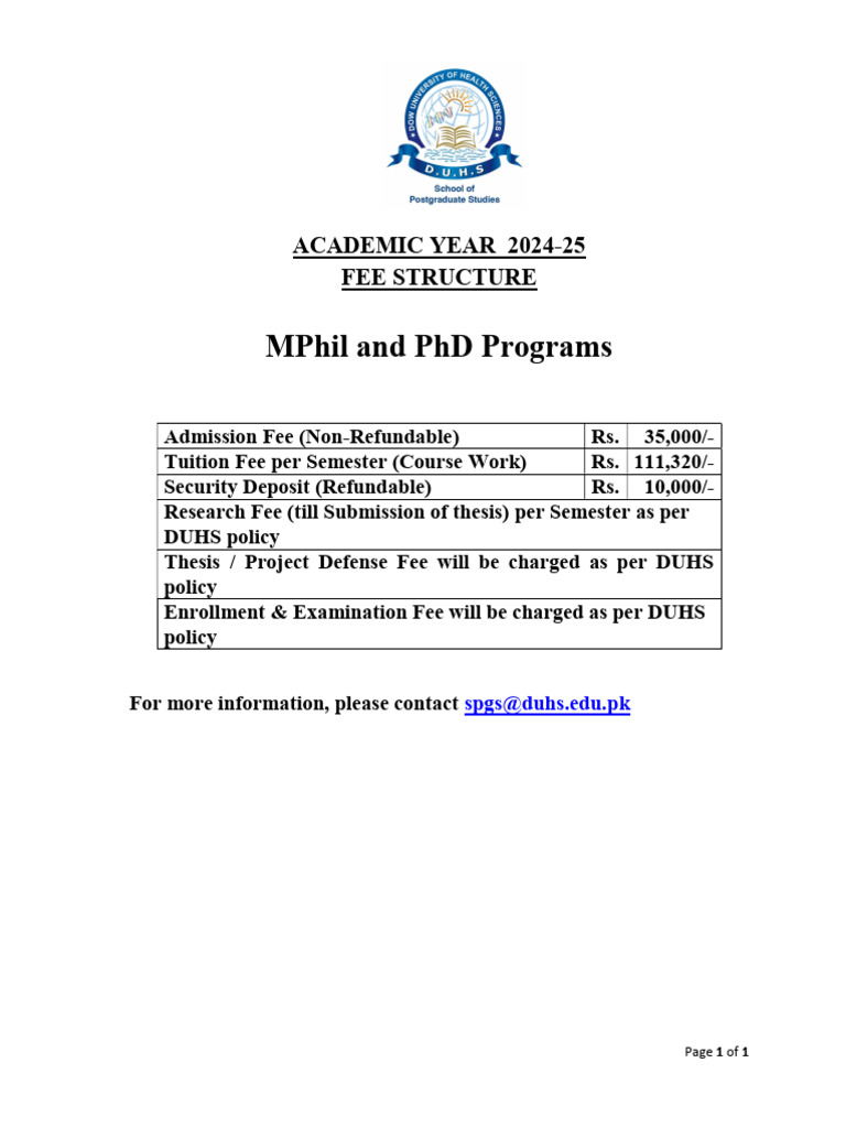 mphil-phd-fee-structure | PDF