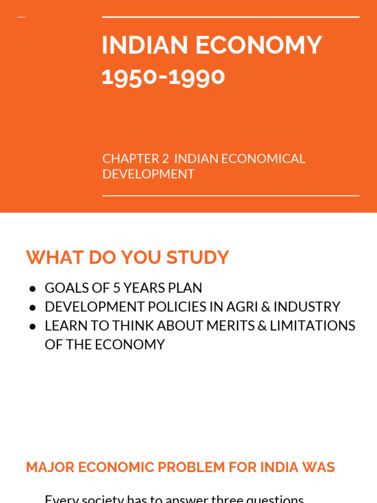 Chapter 2 Indian Economy 1950-90 | PDF