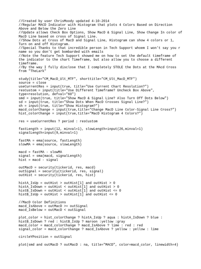CM_MacD_Ult_MTF | PDF | Economic Forecasting | Financial Accounting