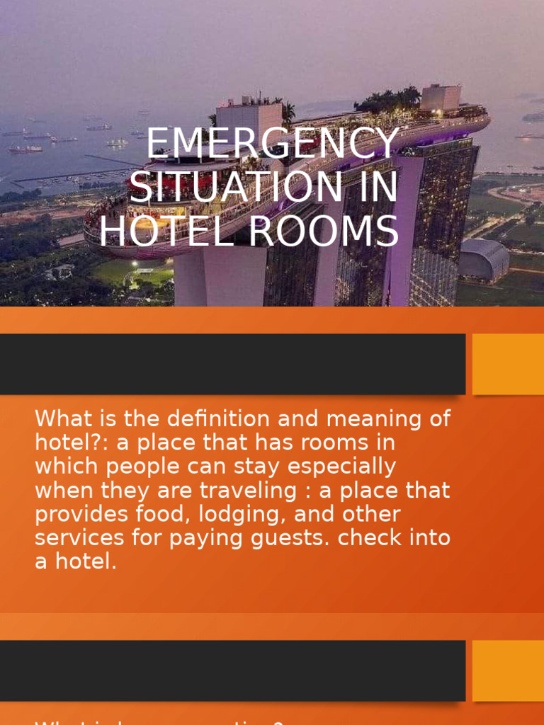 Hotel Emergency Situations Guide | PDF | Emergency