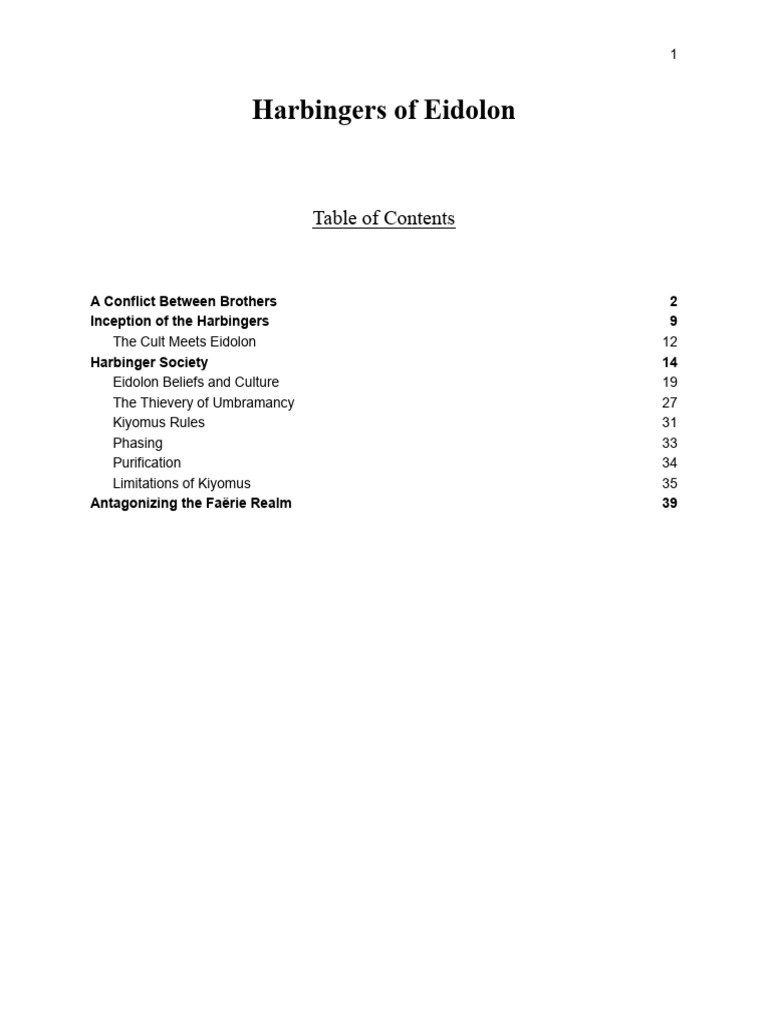 Introduction To The Harbingers of Eidolon | PDF | Deities | Faith