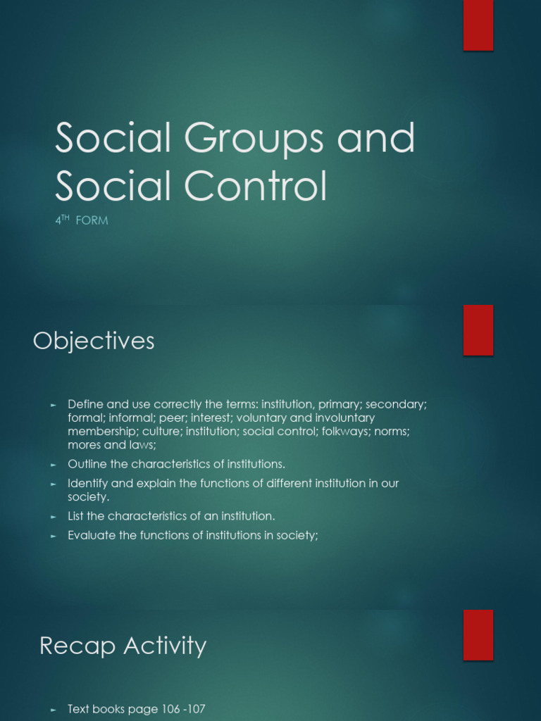 Understanding Social Groups and Institutions | PDF | Institution ...