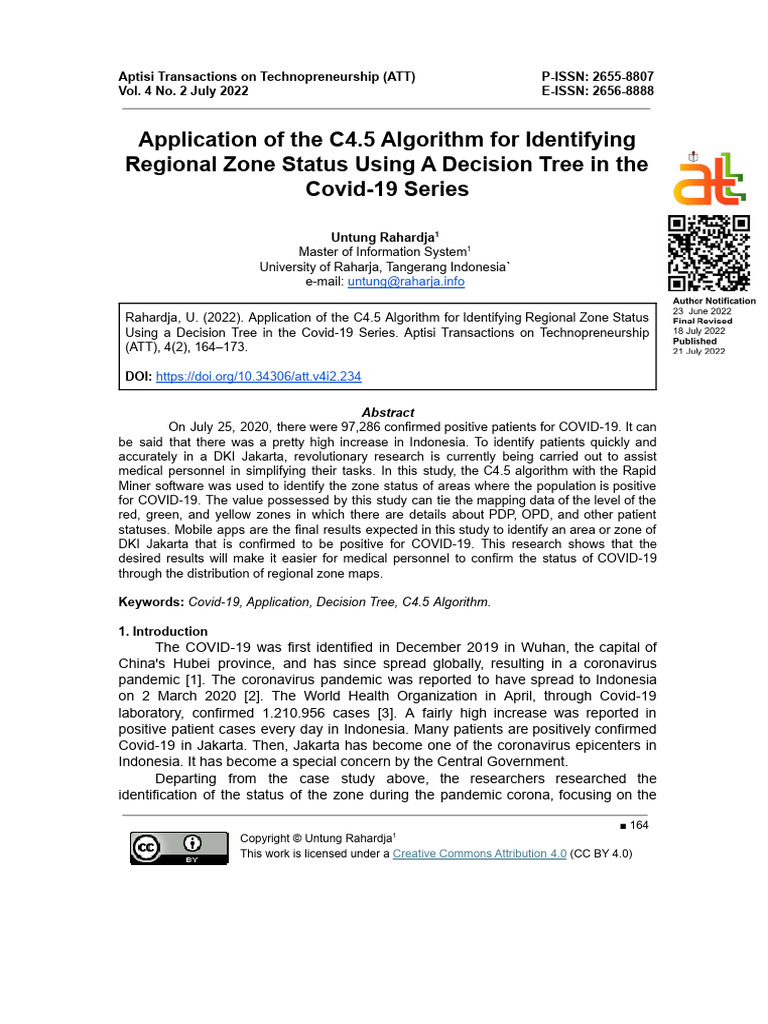 v4n2-application-of-the-c4.5-algorithm-for-identifying-regional-zone-status-using-a-decision ...