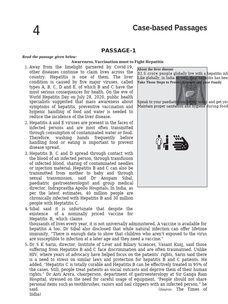 Case Based Passage Class 12th 2024 | PDF | Influenza A Virus Subtype H5 ...