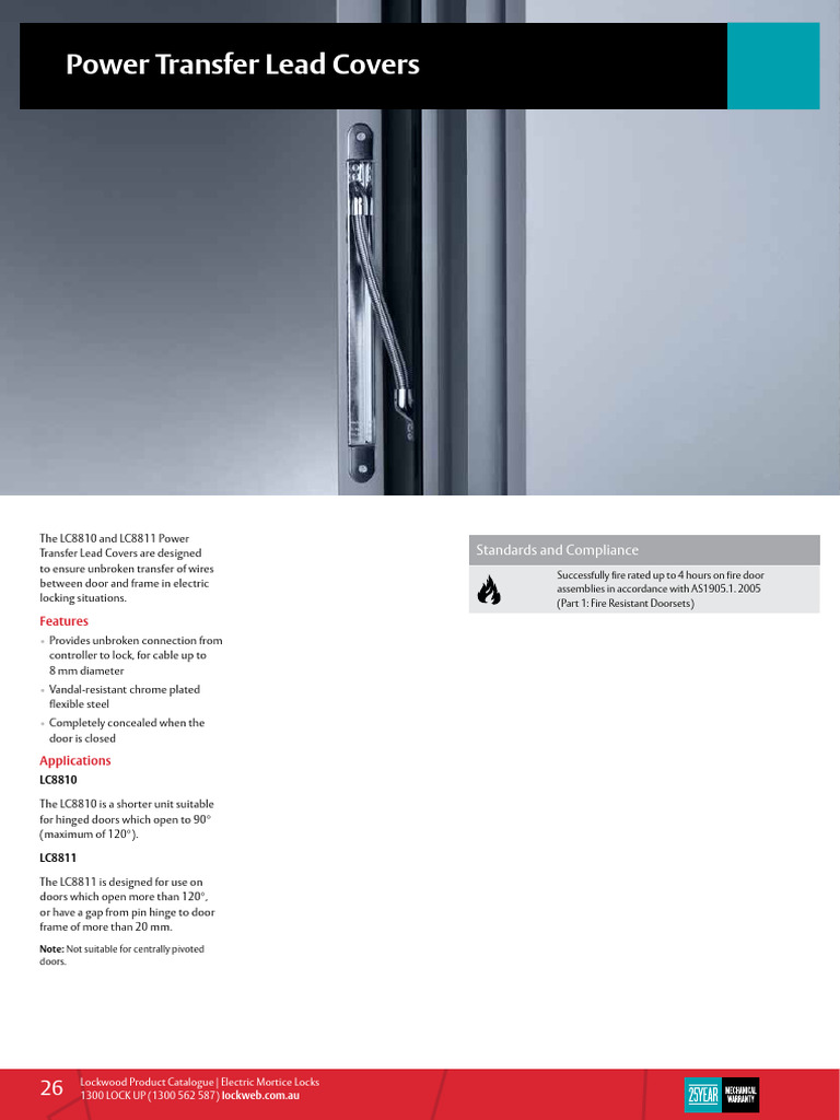 Lockwood LC8810 Datasheet | PDF | Door | Manufactured Goods
