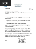 Army Strategic Language List DTD 18 Jan 19 | PDF | Staff (Military ...