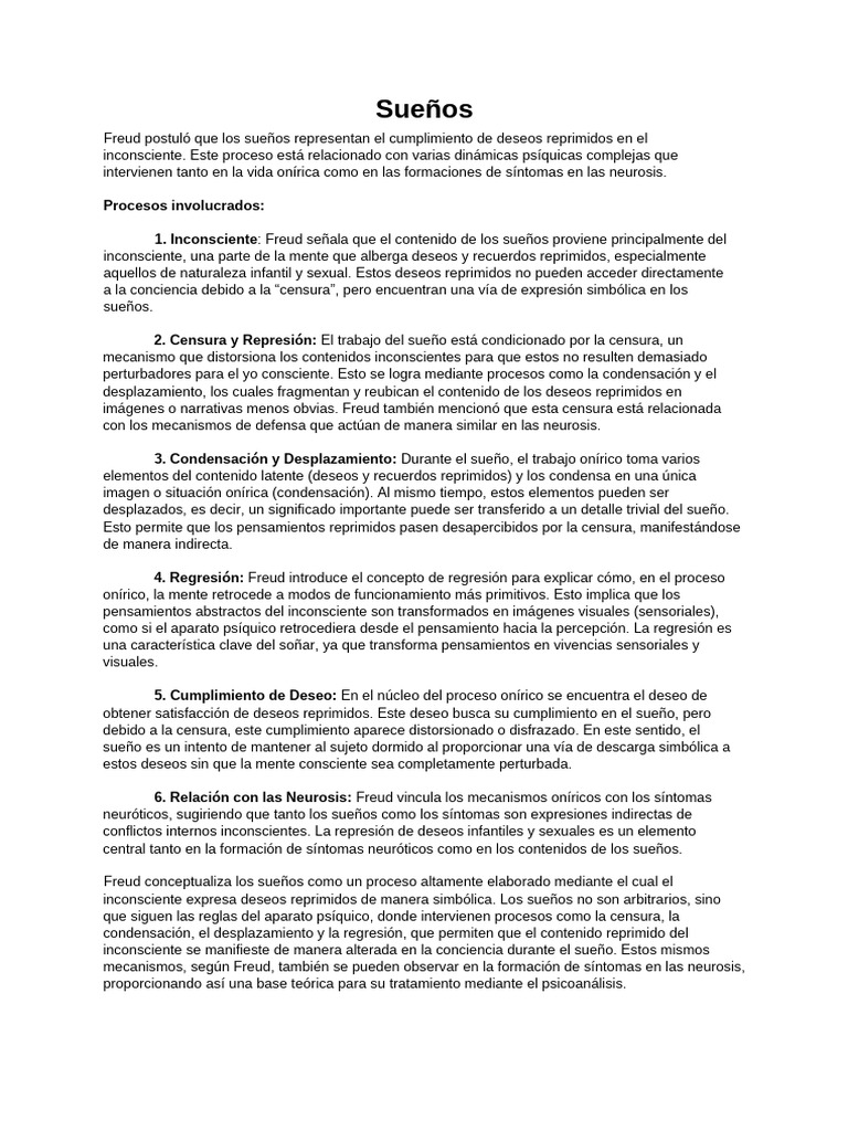 Resumen de Psicoanálisis p2 | PDF | Mente inconsciente | Psicoanálisis
