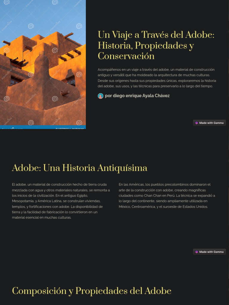 Un-Viaje-a-Traves-del-Adobe-Historia-Propiedades-y-Conservacion | PDF