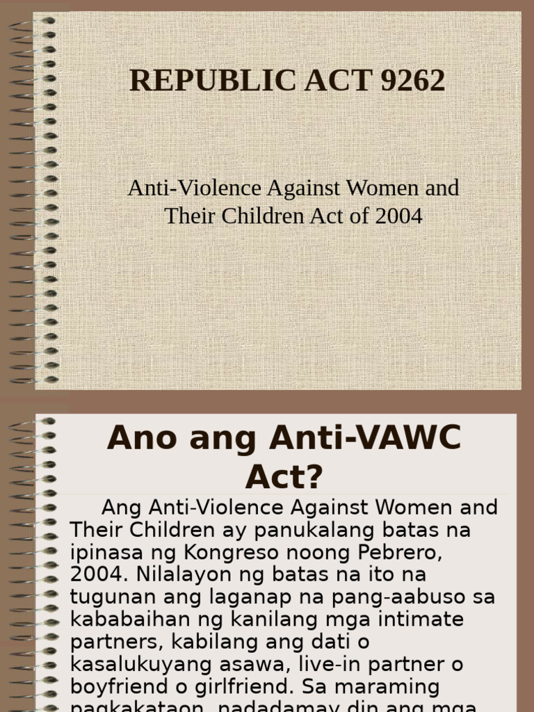 Anti VAWC Act Tagalog | PDF