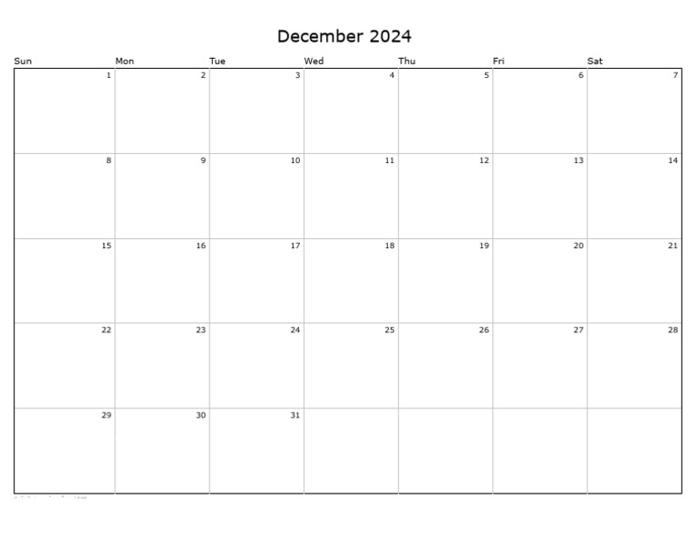 December Calendar | PDF