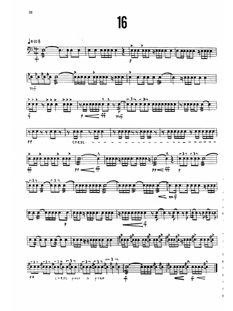 Mitchell Peters - Intermediate Snare Studies - Etude 16 | PDF