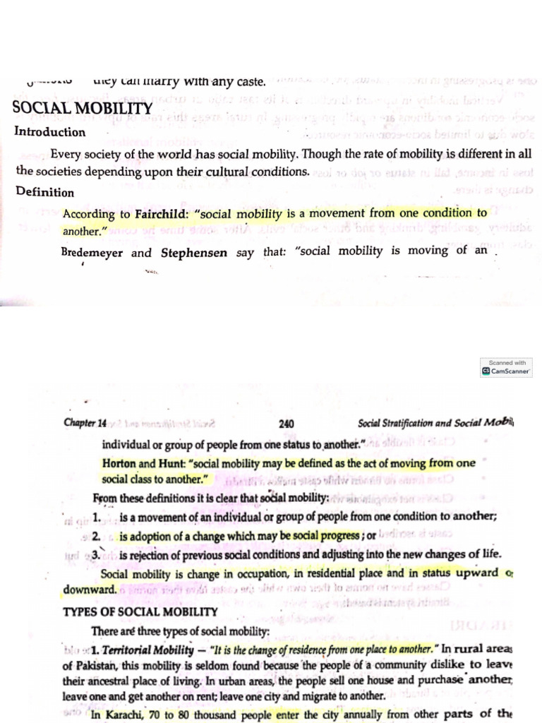 Social Mobility, Types, Factors | PDF