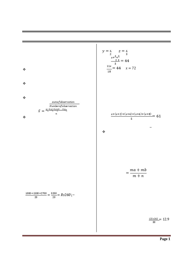 Average | PDF | Mathematics | Arithmetic Average | PDF | Mathematics | Arithmetic