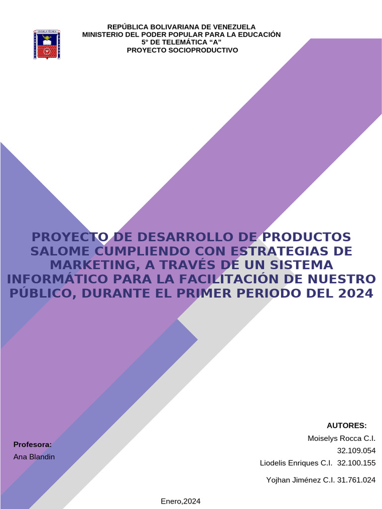 Proyecto Modificado | PDF | Iniciativa empresarial | Marketing