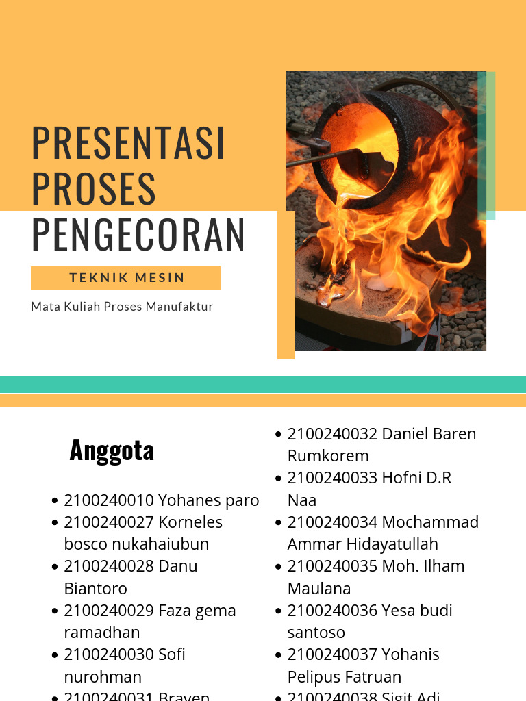 Presentasi PROSES PENGECORAN (Presentasi (43) ) - 20241209 - 210458 - 0000 | PDF