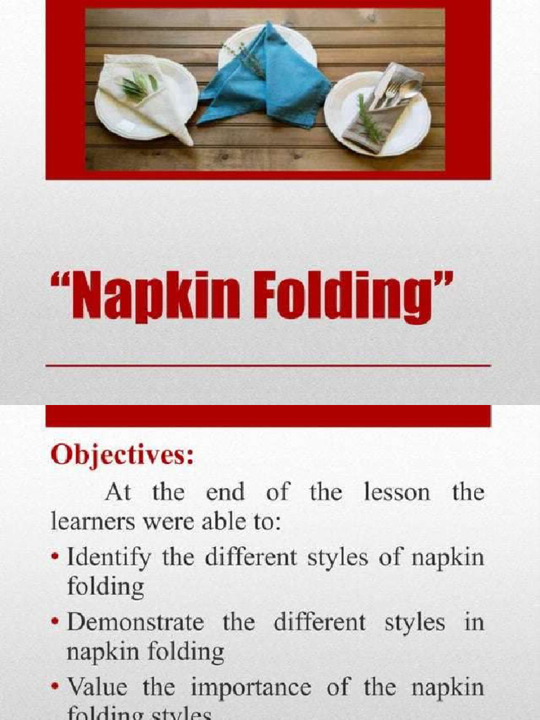 Napkin Folding | PDF